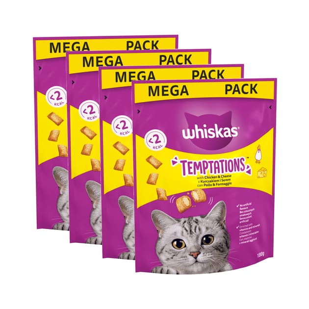 Whiskas Temptation Chicken and cheese (180g Mega Pack) | VETLANE Animal ...